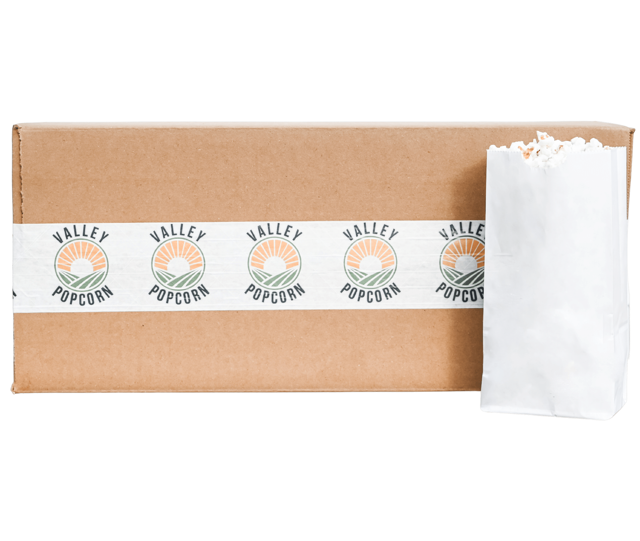 White Paper Popcorn Bags-#2 - Midwest Valley Popcorn